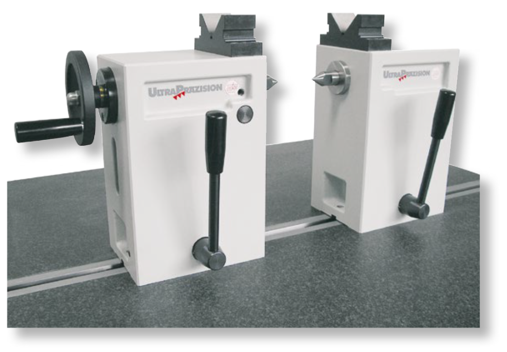 Tailstock pair with V blocks 90° DIN 876/1 with hand wheel 200mm MK2 ...