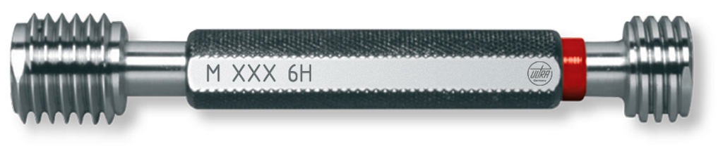 Limit Thread Plug Gauge 6H (Go + NoGo) M8x1,25 | M8x1,25 | Go NoGo Plug | Hardened tool steel ...