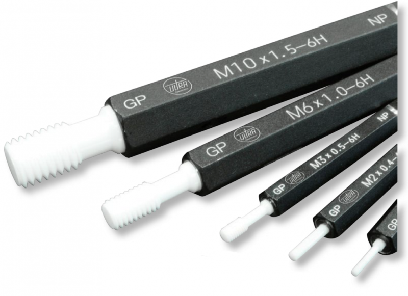 Grenz-Gewindelehrdorn 6H Gut-Keramik / Auss.-Lehrenstahl M8x1,25 | Dorn Gut Auss. | M8x1,25 ...