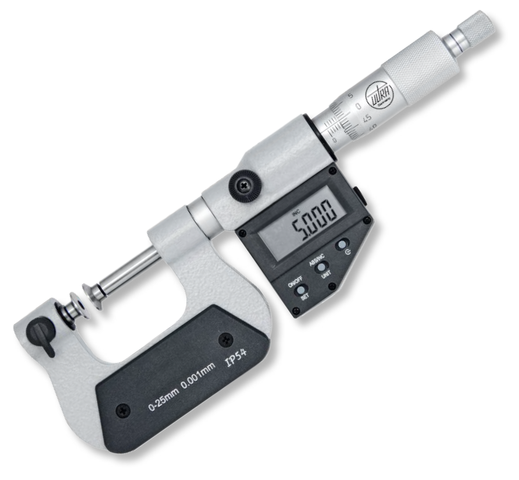 Digital external micrometers ULTRA active in box with interchangeable ...